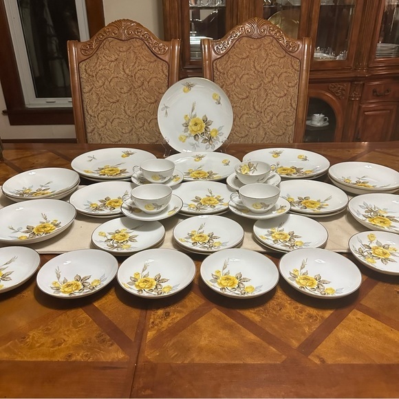 Vintage | Dining | Vintage Mid Century Cotillion By Sango Yellow Rose ...